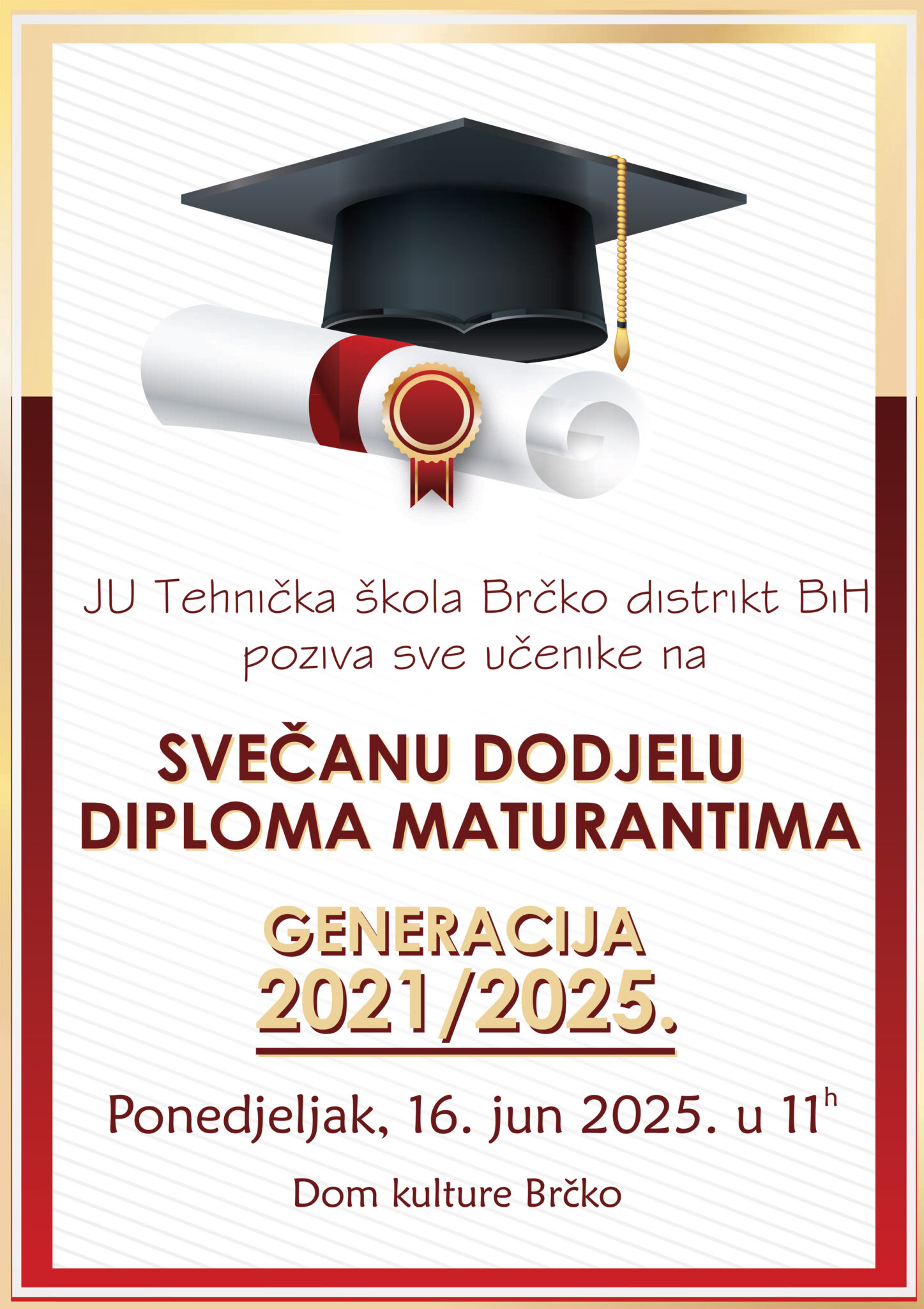 Dodjela diploma za generaciju 2021/2025. godine